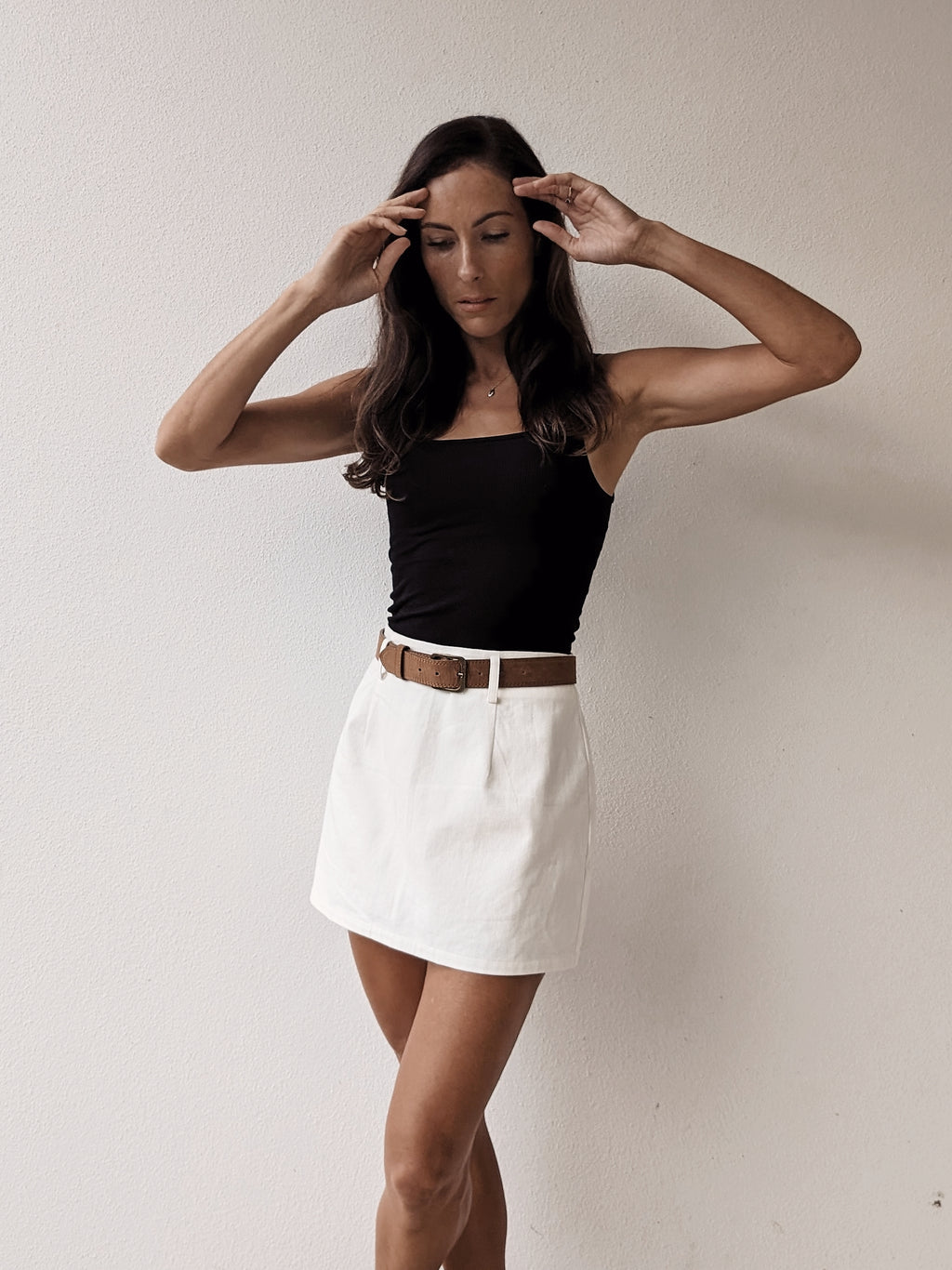 KORA COTTON MINI SKORT ~ IVORY – Moni The Label